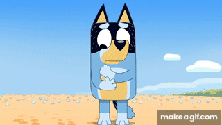 Bandit Throws Upset & Anger | Bluey Stickbird on Make a GIF