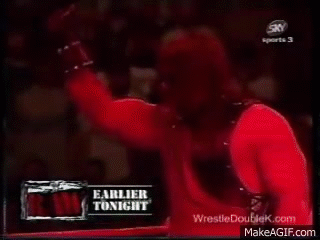 WWF - Kane Goes Nuts and Sets Things On Fire on Make a GIF