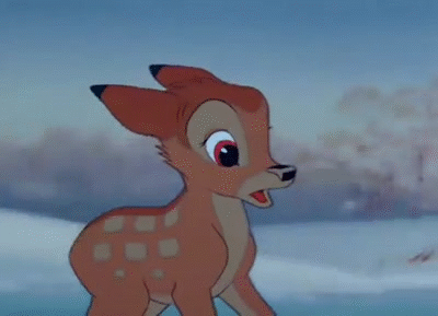 Bambi on the ice on Make a GIF