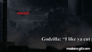 Male Muto being killed by Godzilla GIF on Make a GIF