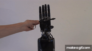 Shadow Hand manipulates pen on Make a GIF