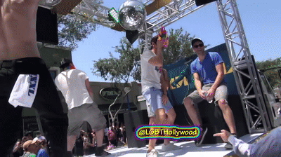 CHANNING TATUM & MATT BOMER Dancing! LA Pride Parade 2015 on Make a GIF