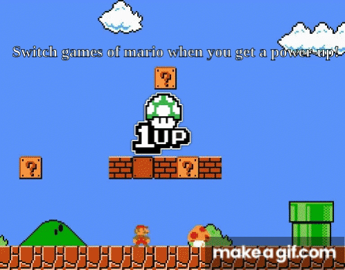 power crazy on mario games on Make a GIF