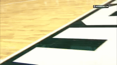 Young Fan Dances on the videoboard during Michigan State Midnight ...