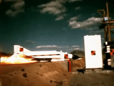 F-4 Phantom Jet Aircraft Crash Test HD on Make a GIF