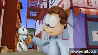 little angel garfield on Make a GIF