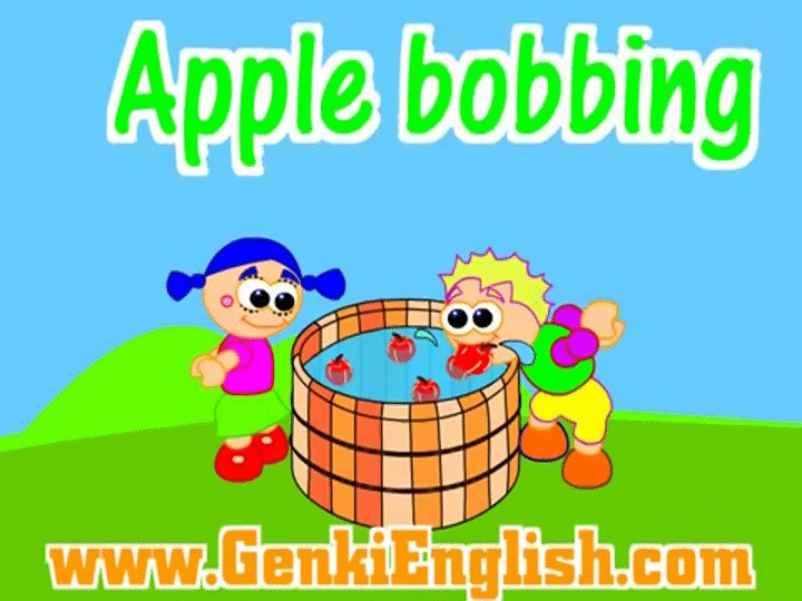 Halloween Apple Bobbing Song GenkiEnglish.com on Make a GIF