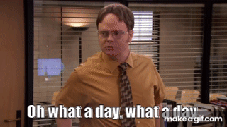 Dwight What A Day - Gun Holster on Make a GIF