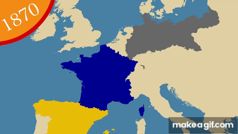 France being surrounded by German spanish alliance on Make a GIF