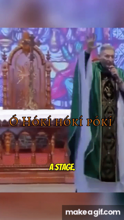 Catholic Priest hokie pokie on Make a GIF