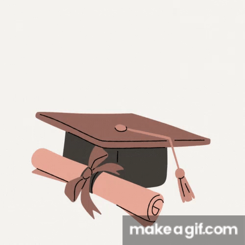 College Cap Animated Gif