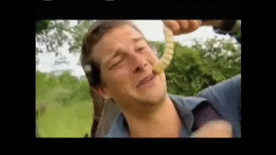 Man vs. Wild - Eating Giant Larva on Make a GIF