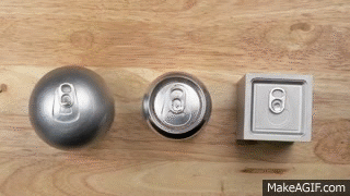 The Ingenious Design of the Aluminum Beverage Can on Make a GIF