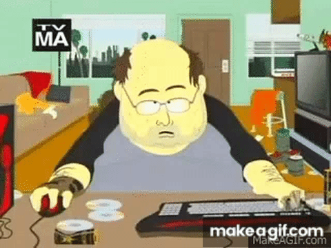 South Park Man Typing on Make a GIF