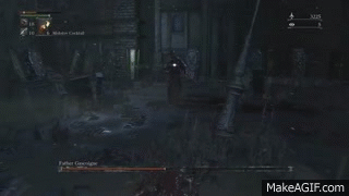 Bloodborne Father Gascoigne Boss Fight on Make a GIF