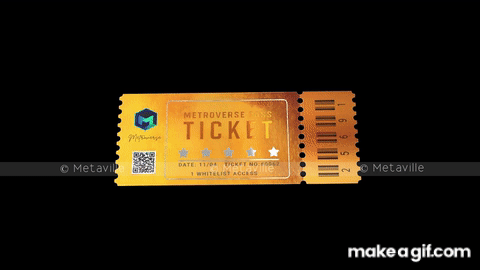 3D NFT ANIMATION #12: Animated NFT Ticket | 3D NFT Access Pass on Make a GIF