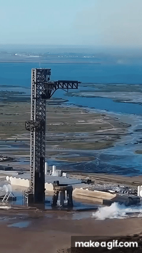 WOW! Watch SpaceX Catch A Starship Booster In Air on Make a GIF