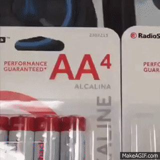 Screaming at batteries. What comes after triple A? on Make a GIF
