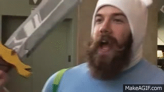 Adventure Time Cosplay @ Otakon 2011 - Bearded Finn on Make a GIF