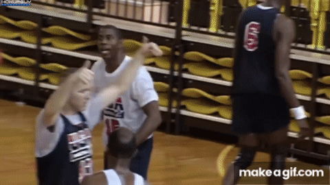 1992 Dream Team greatest scrimmage EVER Team MJ vs Team Magic. on Make ...