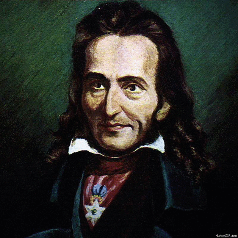 Niccolò Paganini winking on Make a GIF