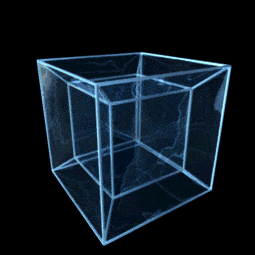 This is what a 4D Hypercube looks like on Make a GIF