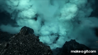 Underwater volcanoes and strange animals on Make a GIF