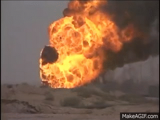 Oil Wells in Iraq on Fire (Part 1) on Make a GIF