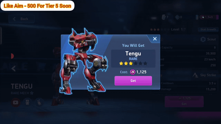 Tengu Unlock In Mech Arena ️ || Tier 4 Unlocked - Mech Arena on Make a GIF