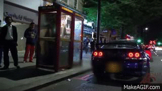 Nissan Skyline lunch control on Make a GIF