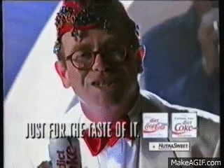 Diet Coke commercial with Elton John, Humphrey Bogart, James Cagney and ...