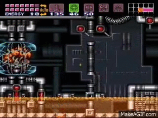 Super Metroid 15 Final Boss: Motherbrain, Ending/Credits on Make a GIF