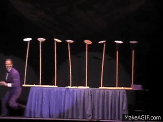 Plate spinning routine by Henrik Bothe on Make a GIF