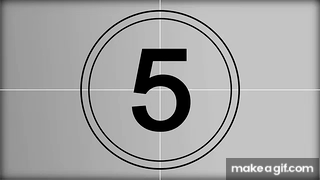 5 second countdown with sound effect on Make a GIF