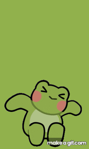 frog happy on Make a GIF