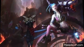 Zed invades Jinx Login Screen on Make a GIF