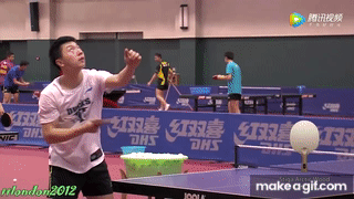 Ma Long - Service Training on Make a GIF