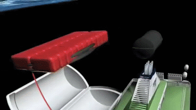 Hammar H20 Hydrostatic Release showing how a life raft floats free from ...