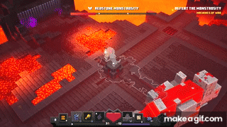 Minecraft Dungeons - Redstone Monstrosity Boss Fight on Make a GIF