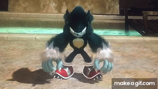 Sonic Unleashed Werehog Idle animations part 32 on Make a GIF