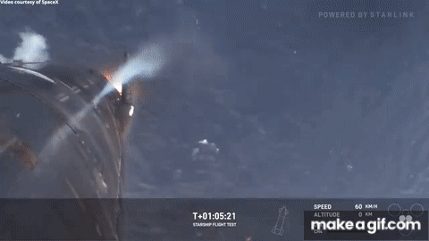Starship reentry and landing, 19 November 2024 on Make a GIF