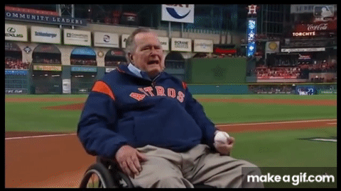 george bush baseball win on Make a GIF