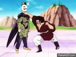 Mr.Satan vs Cell on Make a GIF