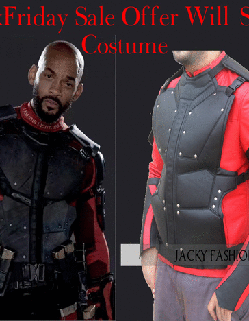 Will Smith Suicide Squad Deadshot Jacket on Make a GIF