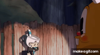 Mugman gradually losing his sanity on Make a GIF
