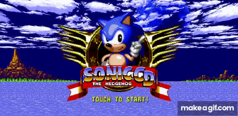Sonic CD Android - Title Screen (USA) on Make a GIF