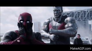 Deadpool and Colossus funny scene on Make a GIF