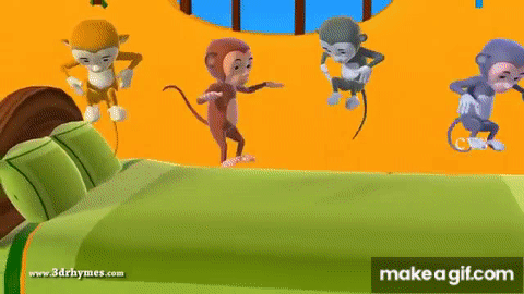 Five Little Monkeys Jumping on the bed - 3D Animation English Nursery ...
