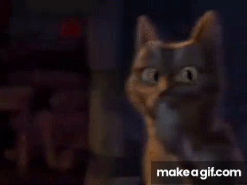 Gato sorprendido - Gato Con Botas la película on Make a GIF
