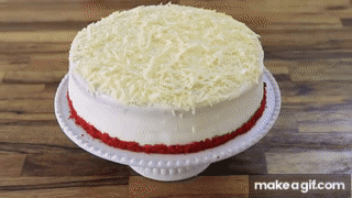Red Velvet Cheesecake Cake Recipe on Make a GIF